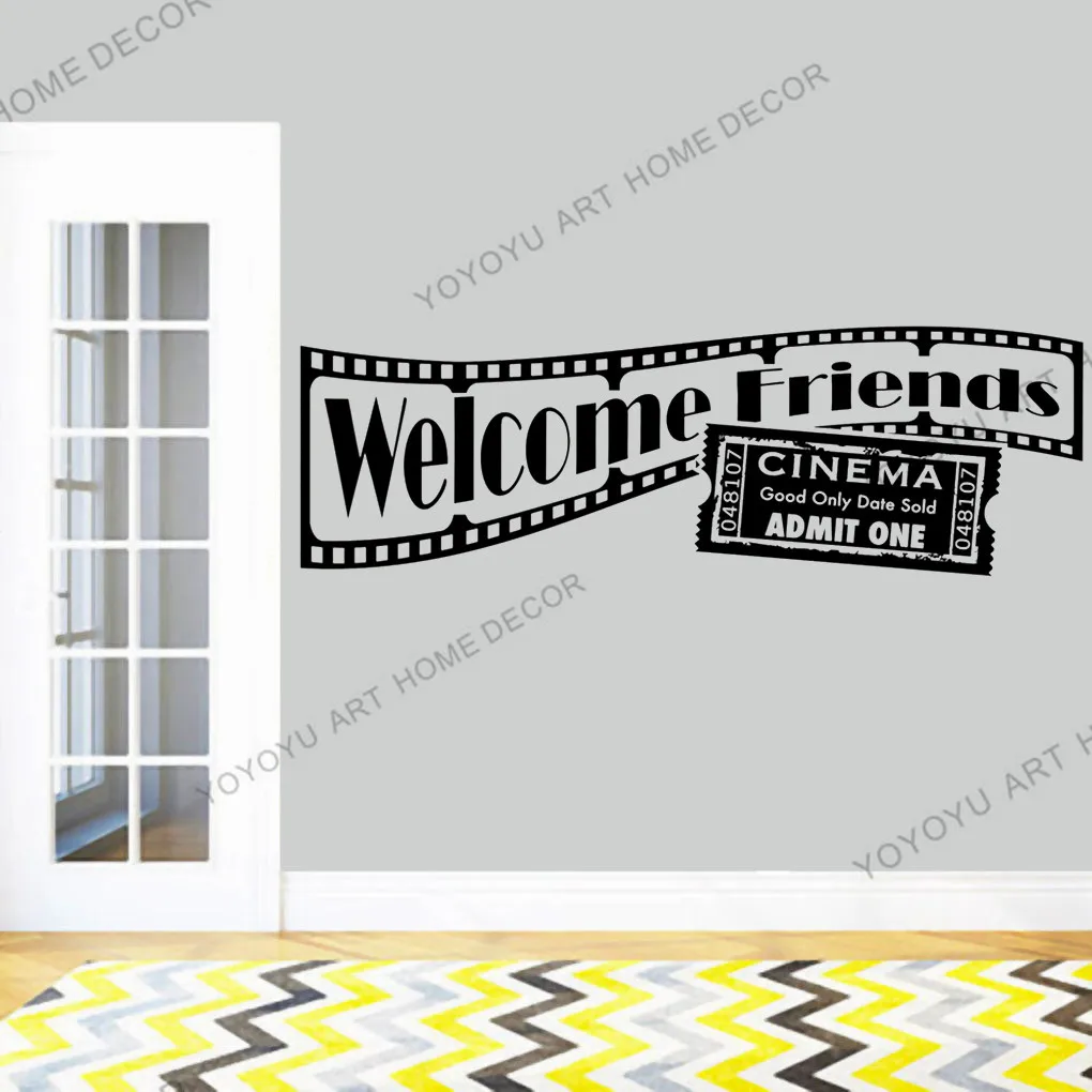 Home Theater Dekorasi Stiker Dinding SELAMAT DATANG Teman dengan Tema ...
