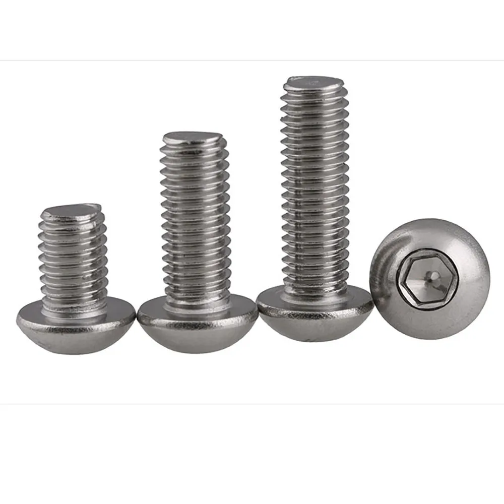 M3-3mm-A2-304-Stainless-Steel-Button-Head-Hex-Bolt-Screw-Round-Pan-M3x6 ...