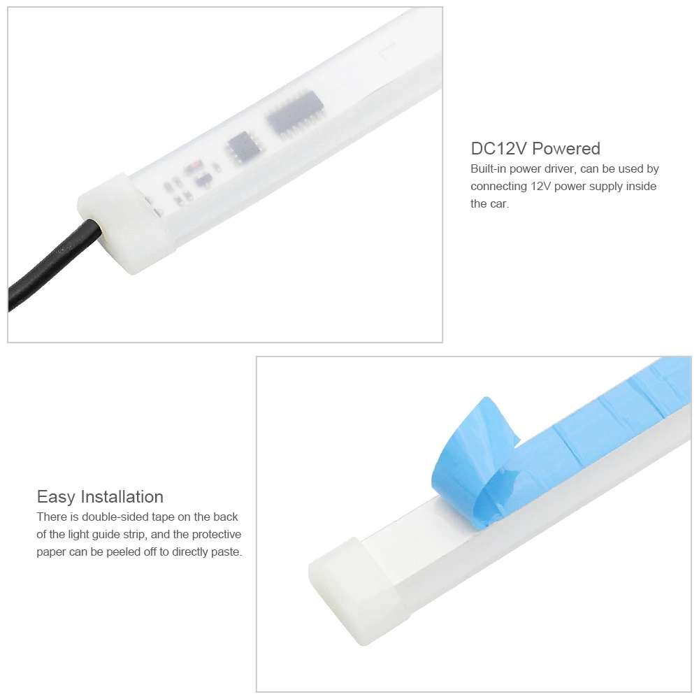 Led DRL car lamp, waterproof lamp, 30 / 45 / 60cm, elastic, rotary ...