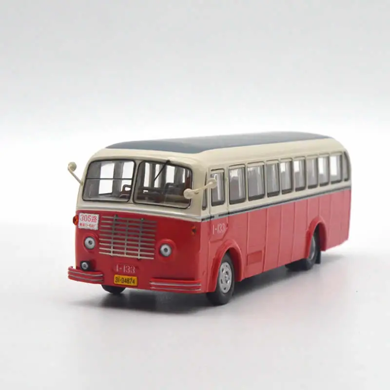 Diecast 1/64 Scale Old Beijing Bus BK640 Alloy Simulation Retro Bus ...