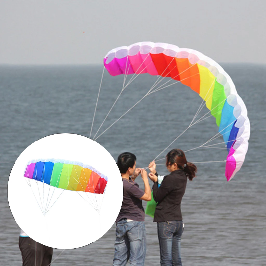 1-4m-2m-2-7m-Dual-Line-Stunt-Parafoil-Parachute-Surfing-Kite ...