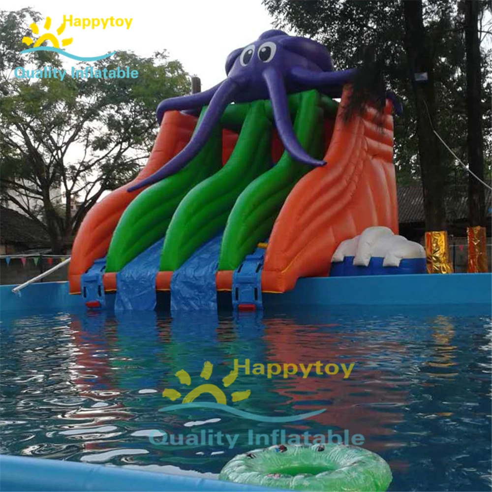 Commercial Amusement Park Inflatable Octopus Water Slide Swimming Pool ...