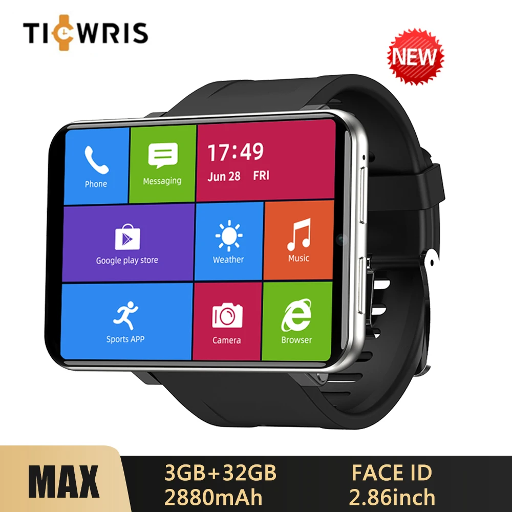 Ticwris Max-reloj inteligente 4G para hombre, dispositivo con Android ...