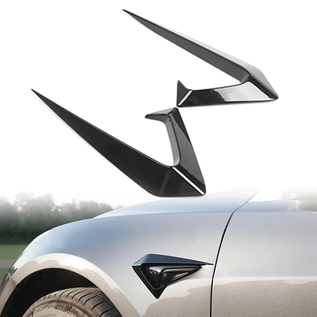 2PCS Car Side Camera Protection Cover Decorative Trim For Tesla Model 3 ...