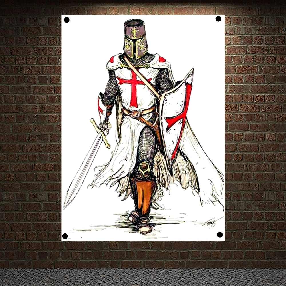 Knights Templar Armor Retro Posters Tapestry Hd Wallpapers Home Decor ...