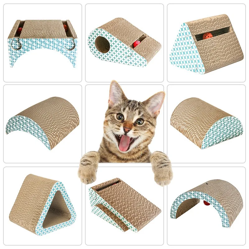 Cat-Scratcher-with-Catnip-Kitten-Scratch-Pad-Corrugated-Paper-Scratch ...