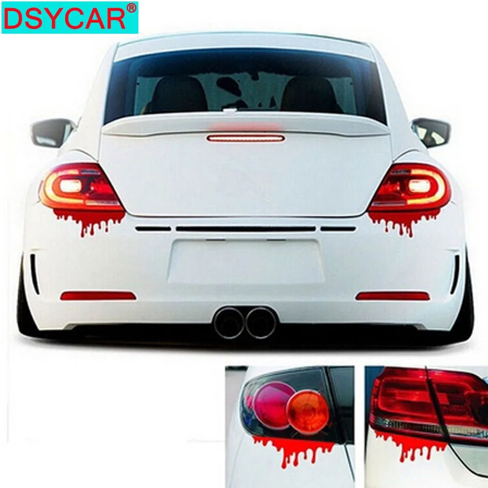 DSYCAR 1Set Red Blood Car Stickers Horror Car Decals Bumper Body ...