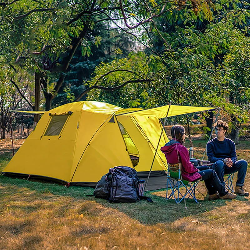 4person Waterproof Camping Tent Separate Dual Layer Family Travel ...