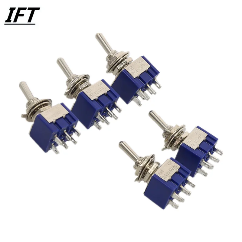 5pcs 2 Position 2P2T DPDT ON-ON Miniature Mini Toggle Switch