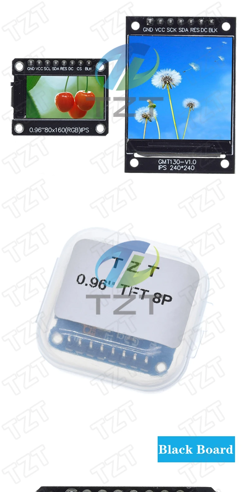 Полноцветный ЖК-модуль TZT TFT 0,96/1,3 дюймов IPS 8P/7P SPI HD 65K, привод ST7735 IC 80*160 (не ...