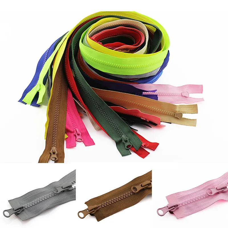 5-Resin-Zipper-Jacket-Long-Zips-Double-Slider-Nylon-Coil-Zippers-For ...