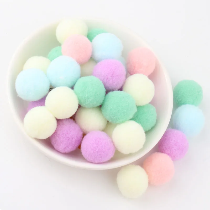 Pompón esponjoso de felpa suave para niños, pompón grande de 2cm de ...