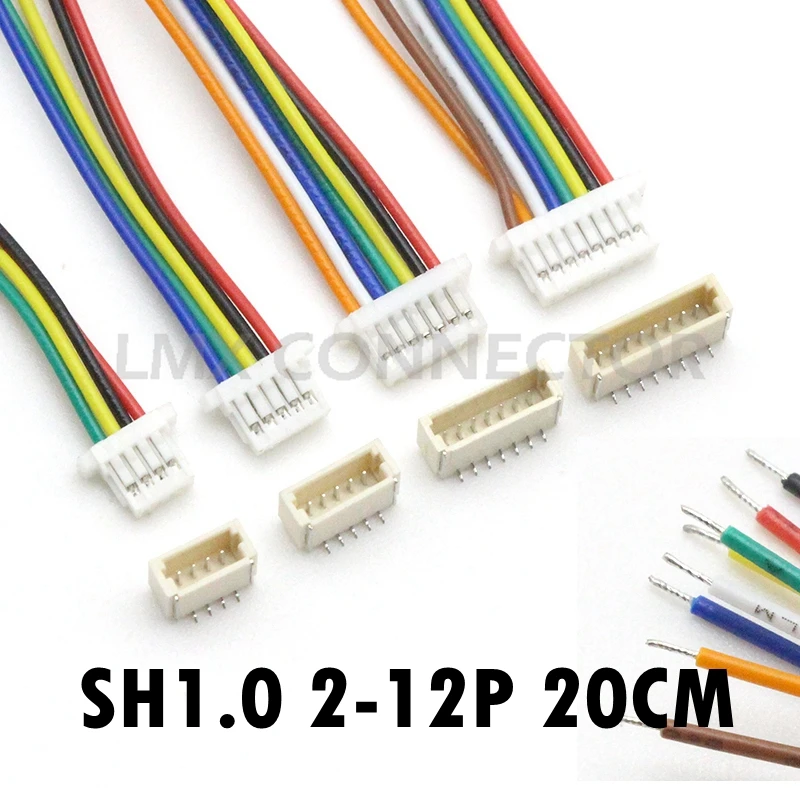 10-sets-JST-SH-1-0mm-Connector-with-Cable-SMD-Vertical-Male-Socket ...