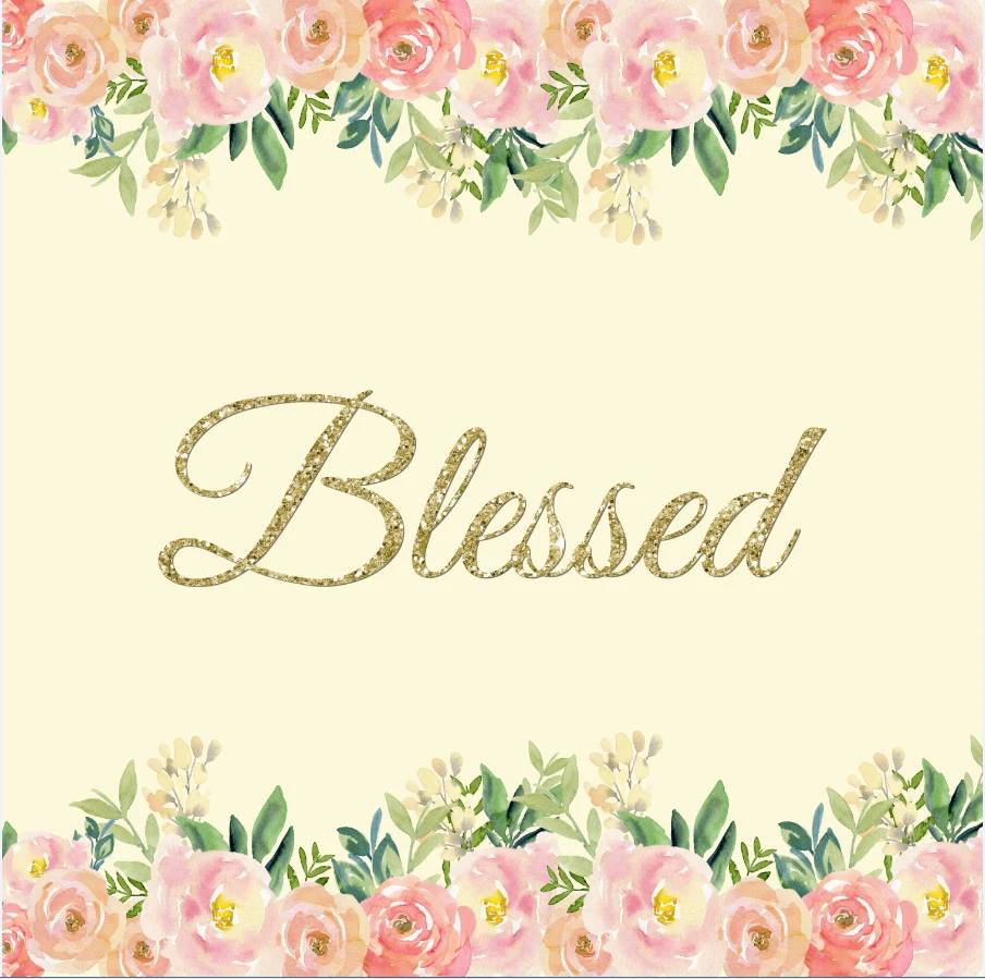 8x8FT-Light-Pink-Flowers-Branch-God-Blessed-Wall-Custom-Photo ...