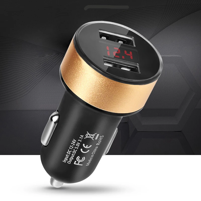Dual Usb 3.1a Universal Car Charger Led Display For Mini One Cooper R50 ...