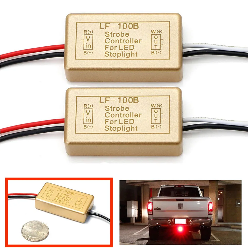 Ysy 2pcs Brake Lights Strobe Controller Stop Signal-lamp Pulsing ...