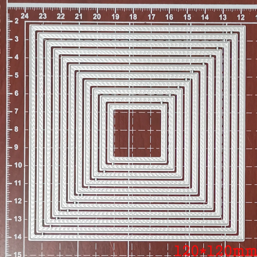 Square Frame Background Metal Cutting Dies Craft Die Stencils for DIY ...