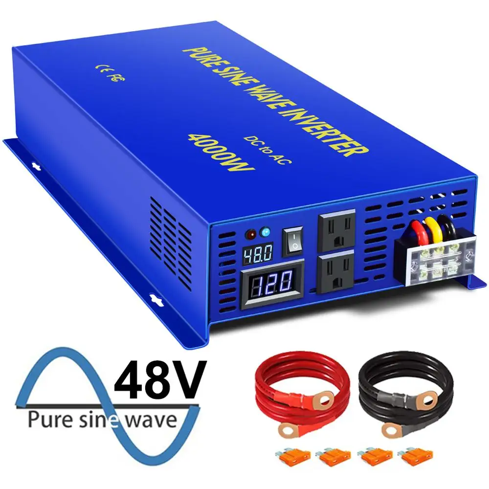 XYZ inversor de onda sinusoidal pura, convertidor de potencia INVT de 4000w, 12v, 24v, 36v, 48v ...