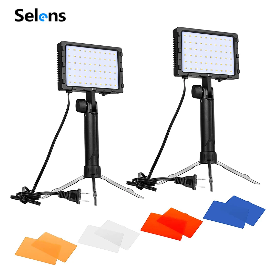 2PC LED Portable Photography Studio Lighting Kit w/ Color Filters f ...