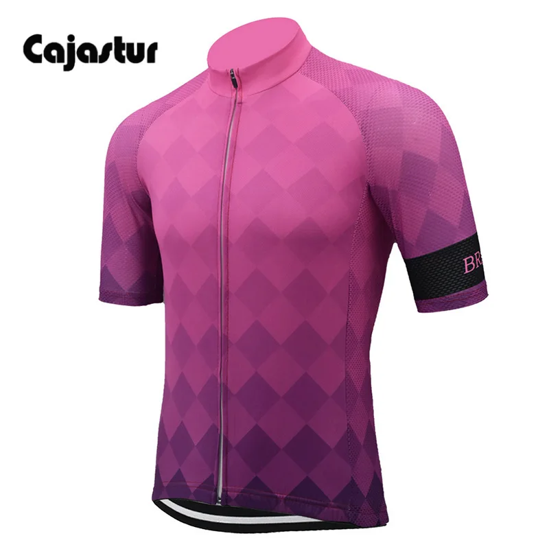 Pink Men Cycling Jersey Team Short Sleeve Summer Bike Jersey Breathable Cycling Clothing Mtb ...