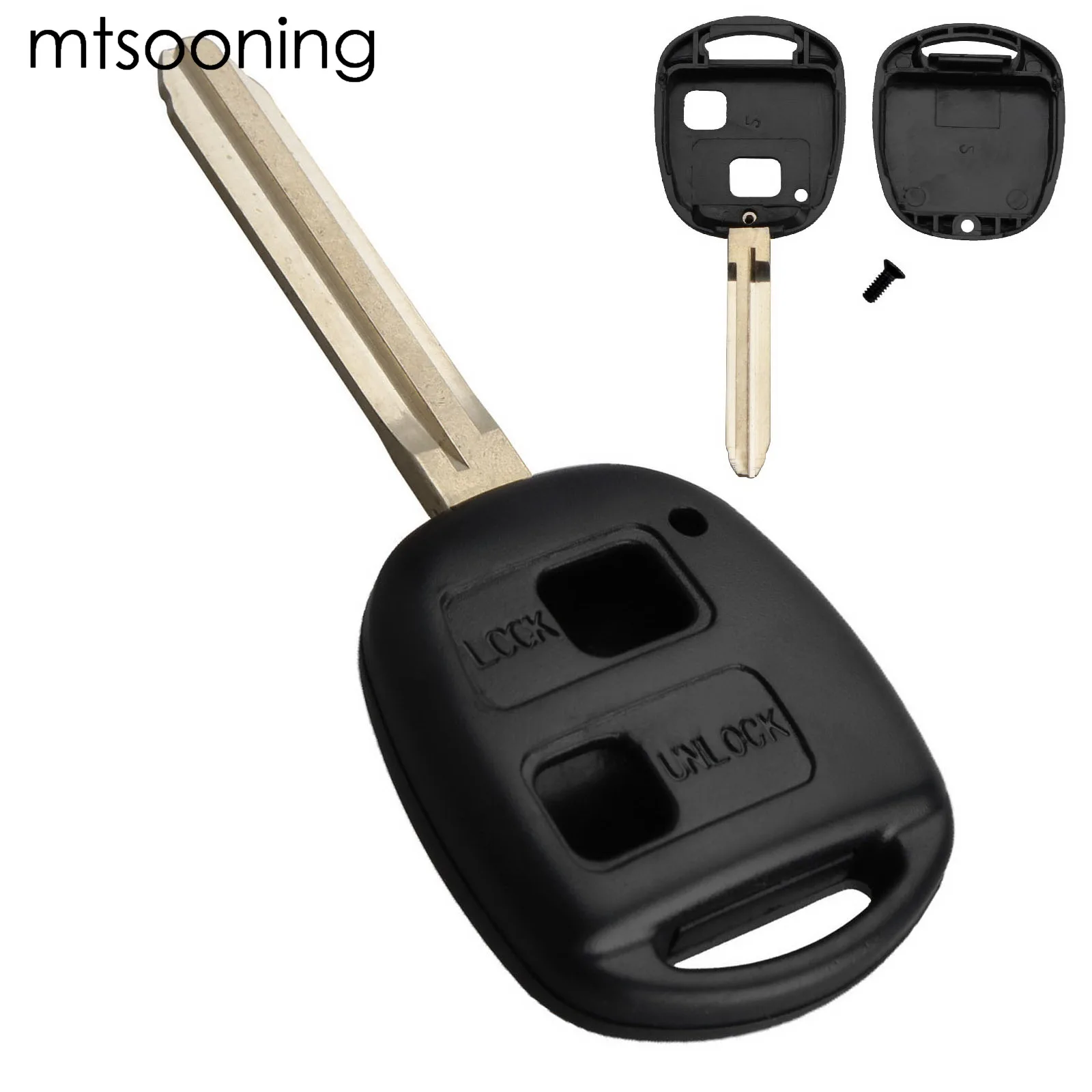 mtsooning 2 Buttons Remote Entry Key Case Fob Shell For Toyota Yaris ...