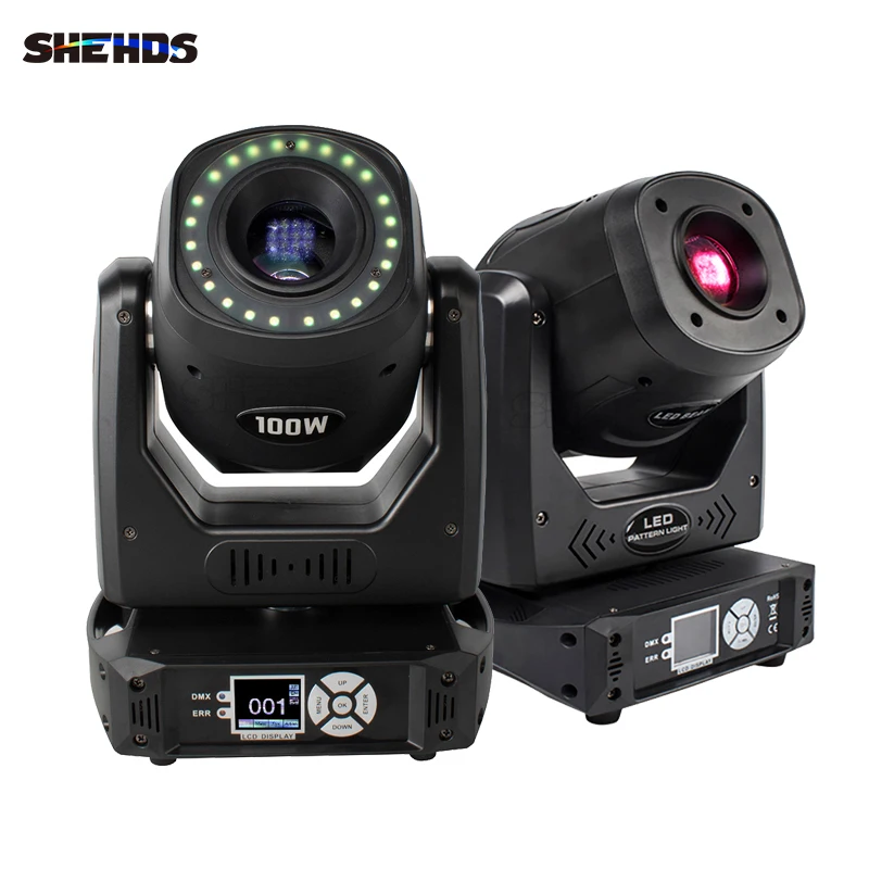 Shehds 100w Led Spot Gobo Beam Moving Head Lighting With 6 Prism Dmx ...