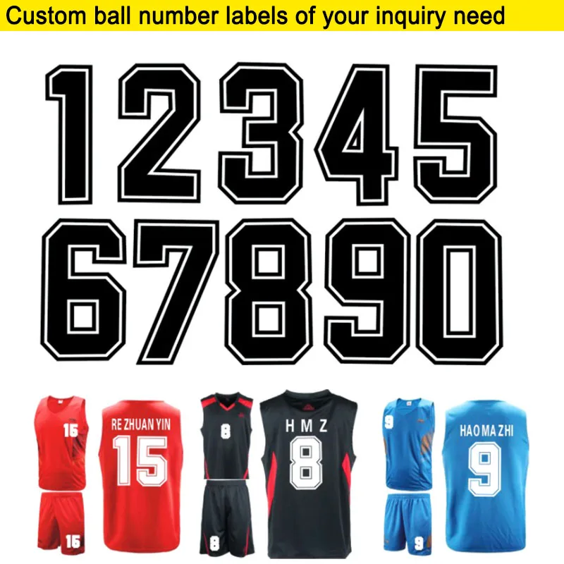 Custom-ball-Number-0-9-Big-Size-label-DIY-Iron-on-film-Custom-Soccer ...