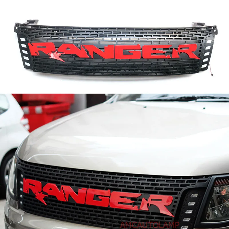 For-Ford-Ranger-T6-2012-2014-Pickup-Trucks-Racing-Grills-Grille-Front ...