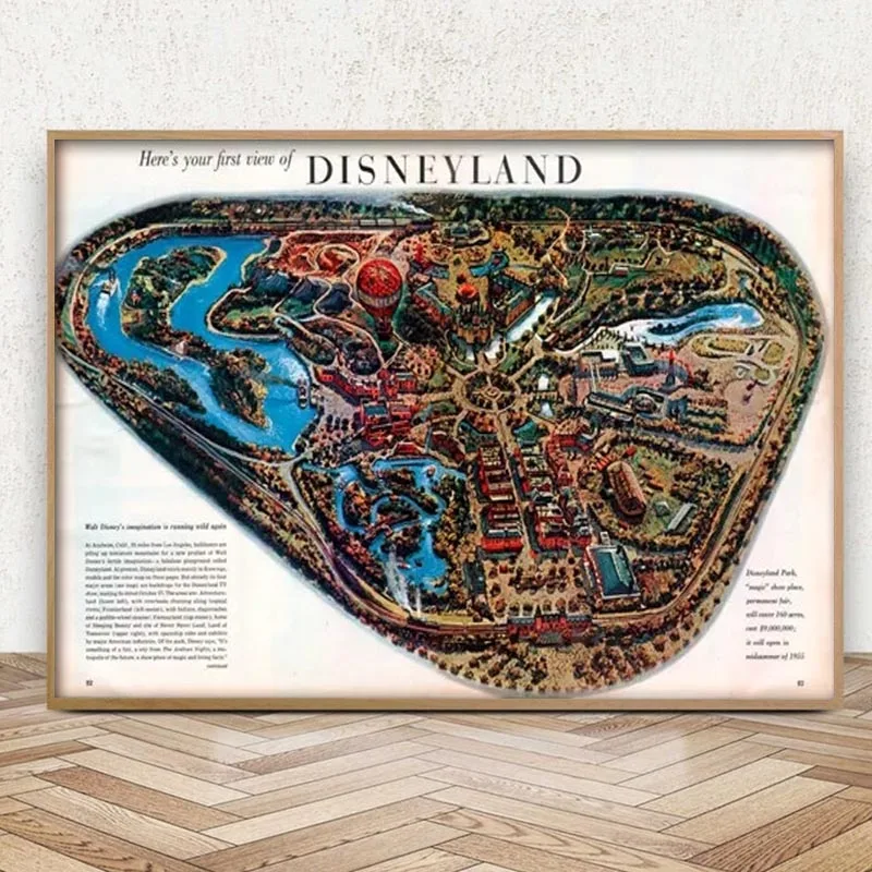 Disneyland 1955 Map