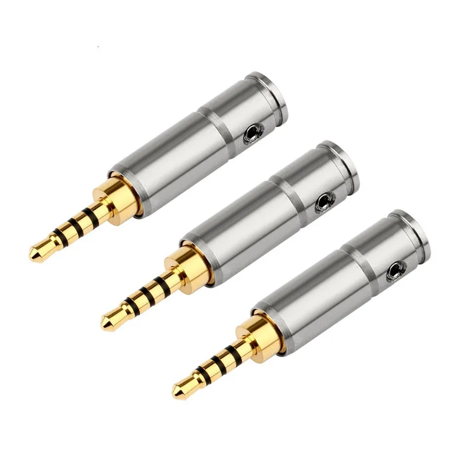 2.5mm Audio Jack 4 Poles Earphone Plug Solder Line Connector HiFi ...
