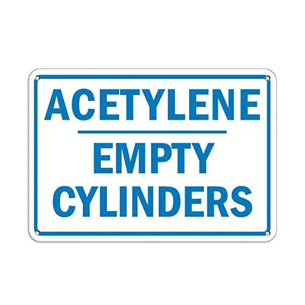 Acetylene Empty Cylinders Hazard Sign Flammable Tin Sign art wall ...