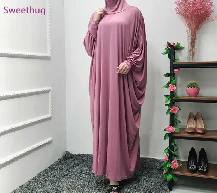 2021 Ramadan Muslim Arab Women Hijab Long Dress Batwing Sleeve Abaya ...