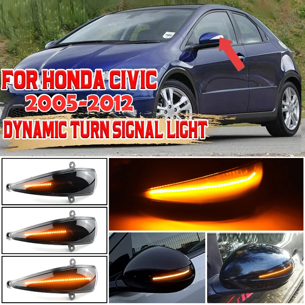 2pcs-Dynamic-Blinker-For-Honda-Civic-8th-MK8-Hatchback-LED-Turn-Signal ...