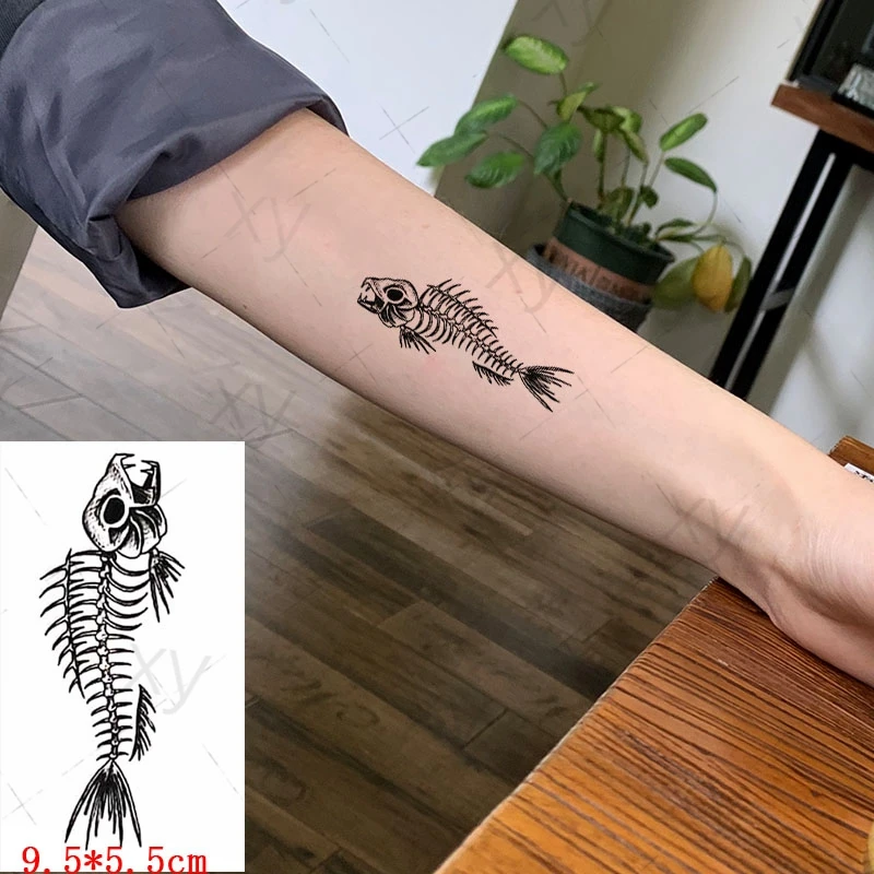 Fish Skeleton Tattoo