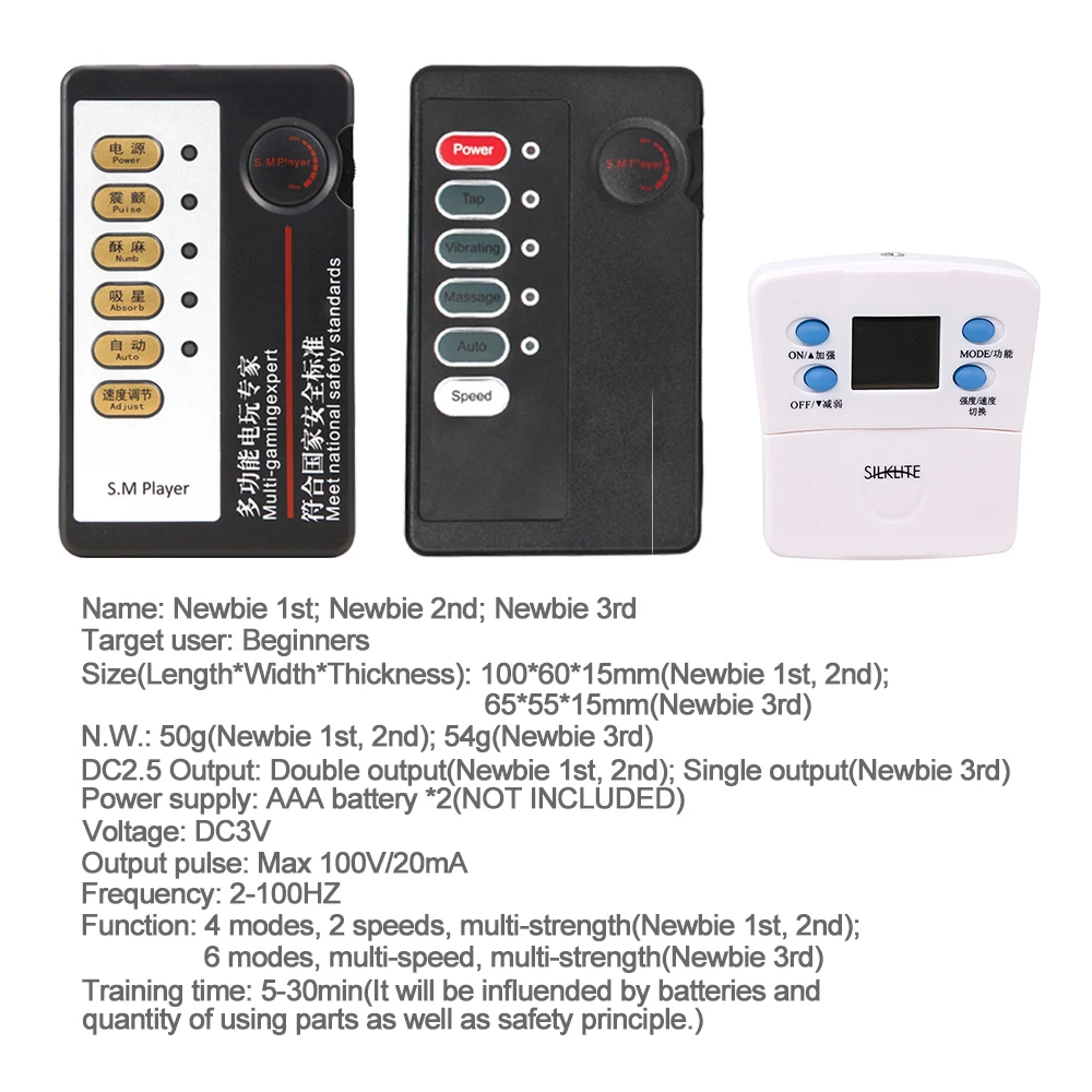 Electro Shock Box For Estim Sex Toys Chastity Cage Penis/Anal Plug ...