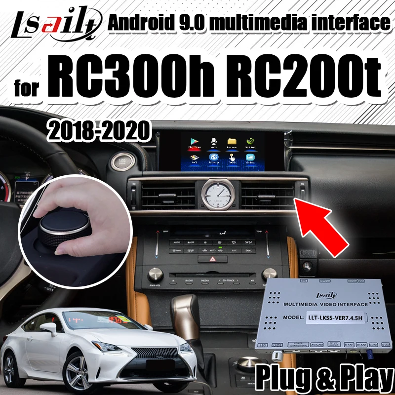 Android 9.0 Navigation/ Carplay Interface For Lexus Rc200t Rc300h 2013 ...