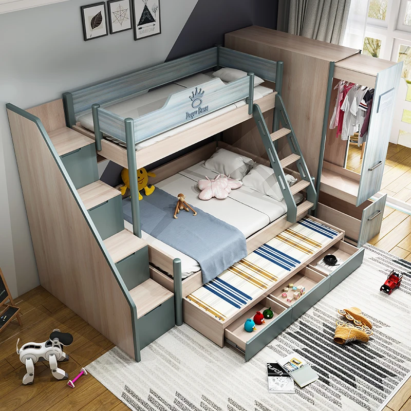 Nordic Up And Down Bed Solid Wood Children's Bed Boys And Girls ...
