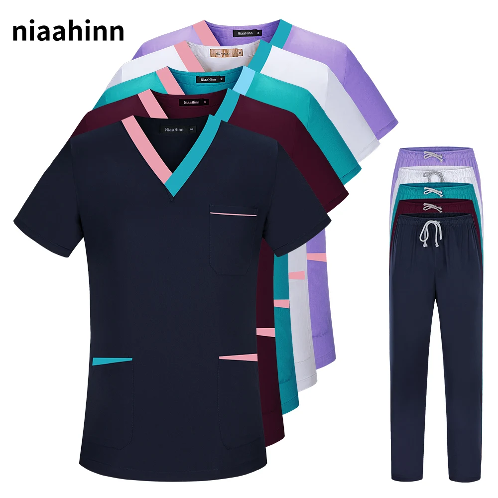 Pharmacist-Uniforms-Nursing-Shirts-Short-sleeved-Medical-Uniforms ...