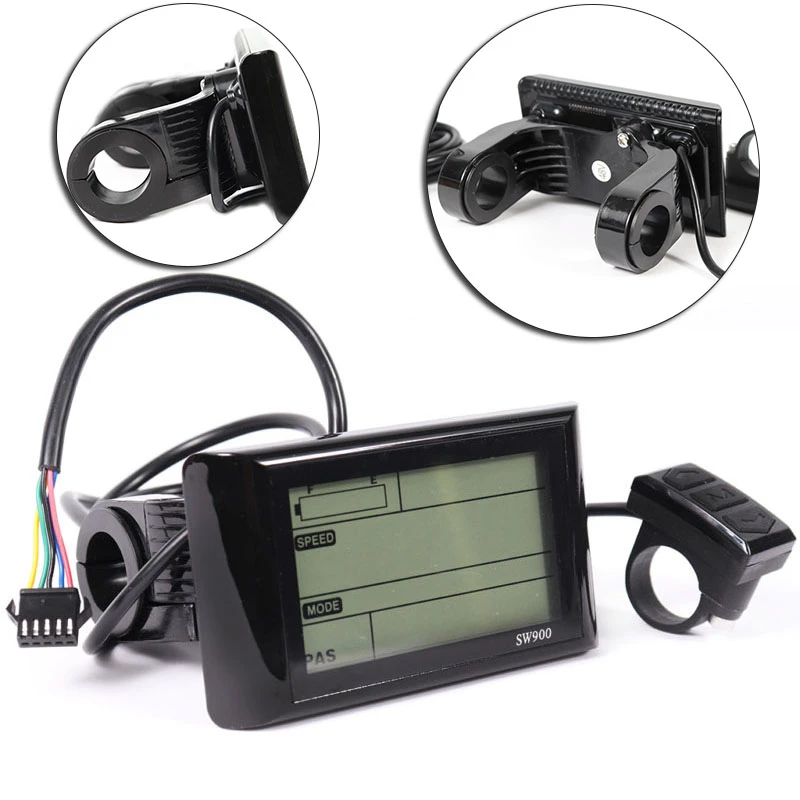 SW900 LCD Screen Display Panel Meter Controller Electric Bicycle Meter ...