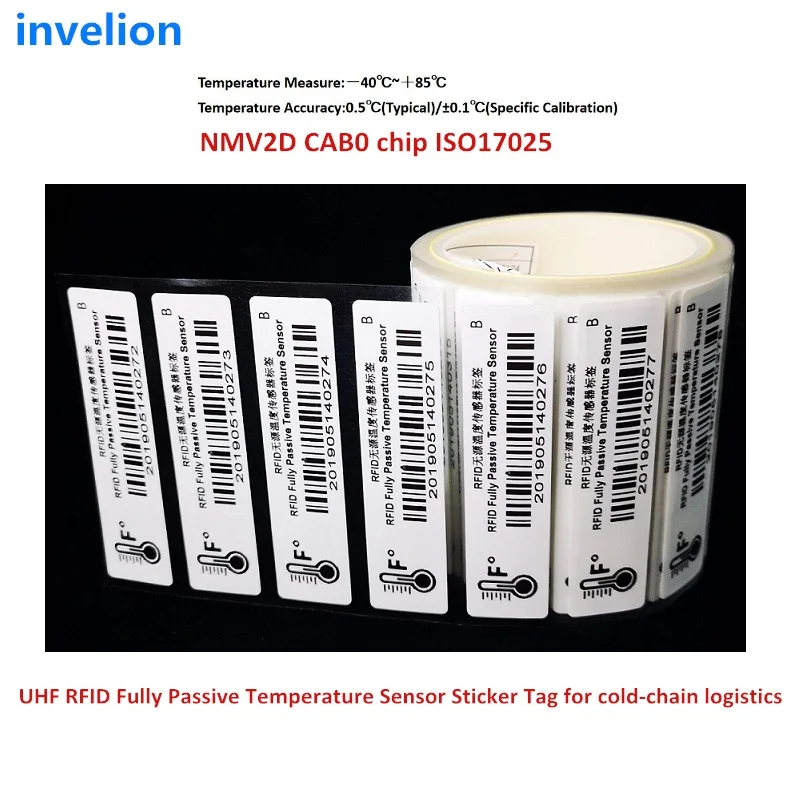 UHF RFID Fully Passive Temperature Sensor Sticker Tag for cold chain ...