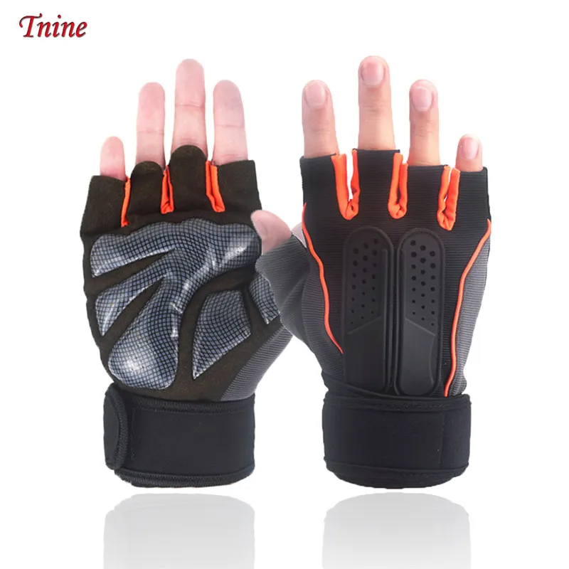 Men Fingerless Workout Gym Gloves Guantini Fitness Gloves With Wrist ...