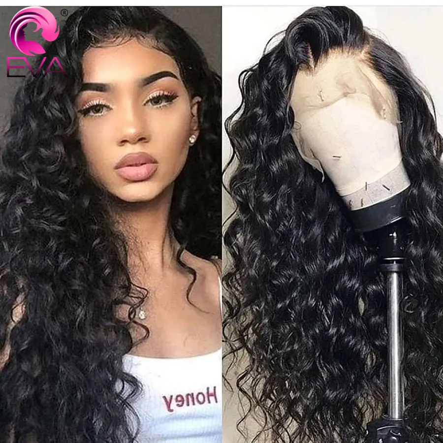 Eva Hair Loose Deep Wave Wig Glueless Curly Lace Front Human Hair Wigs ...