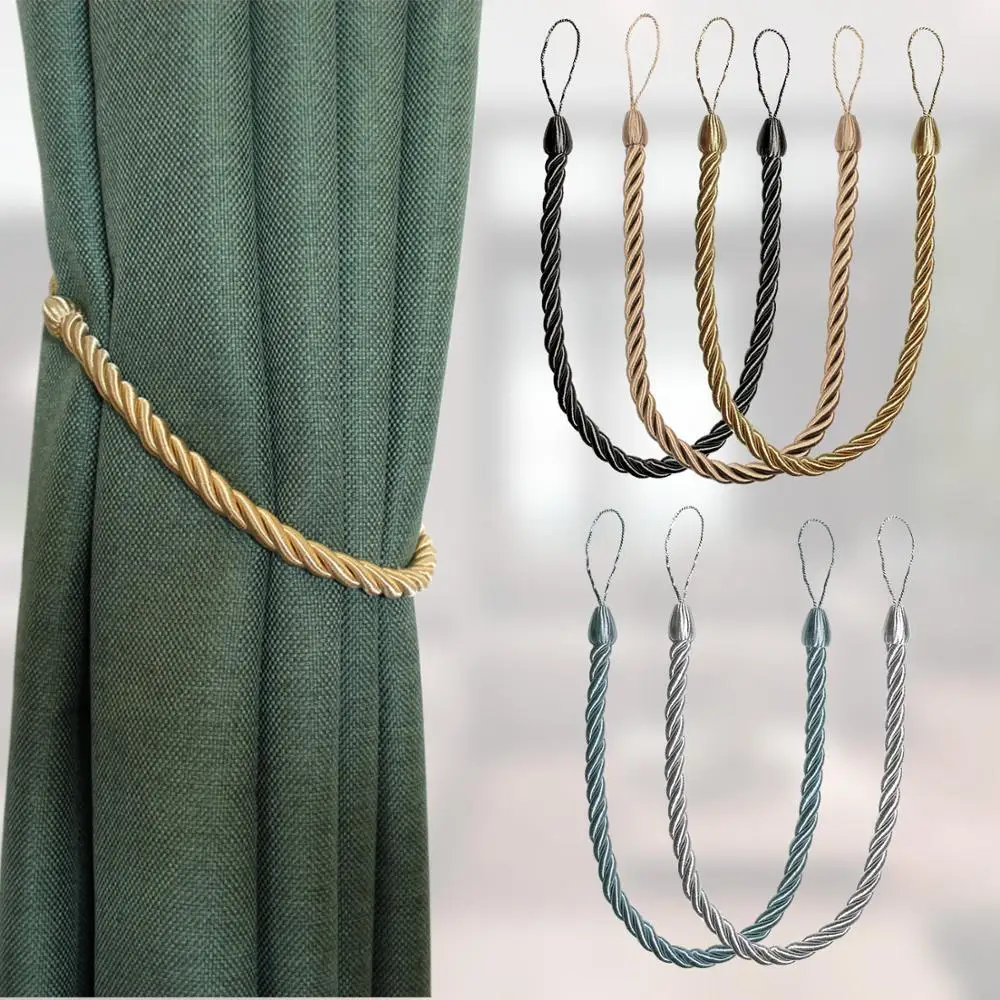 1Pc-Handmade-Weave-Curtain-Tieback-Curtain-Holder-Clip-Buckle-Rope-Home ...