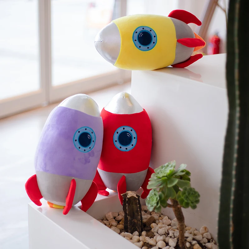 Space Rocket Cartoon Soft Stuffed Toys - KawaiiMerch.com