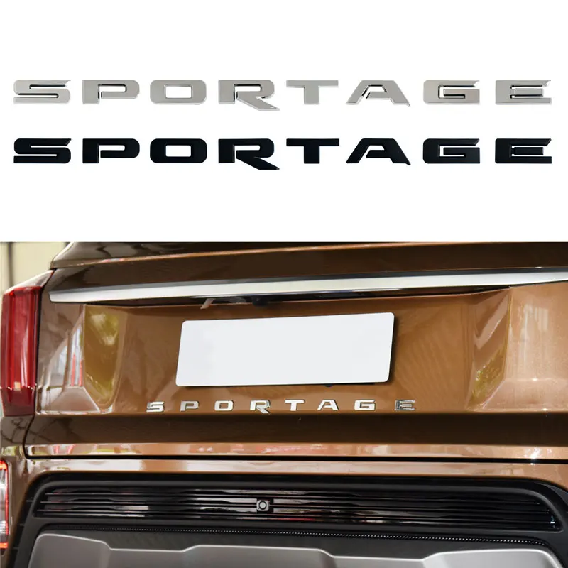1PCS 3D ABS SPORTAGE Emblem Badge Car Tail Letter Sticker Accessories ...
