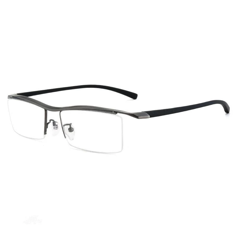 High-Quality-Glasses-Frame-Non-fading-Business-Half-Rimless-Men-Large ...