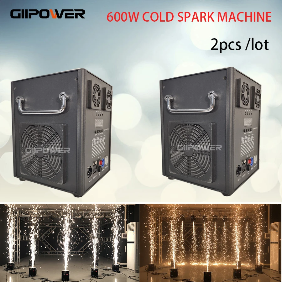 2 Pcs 600W Cold Spark Firework Machine For Wedding Celebration Dmx And ...