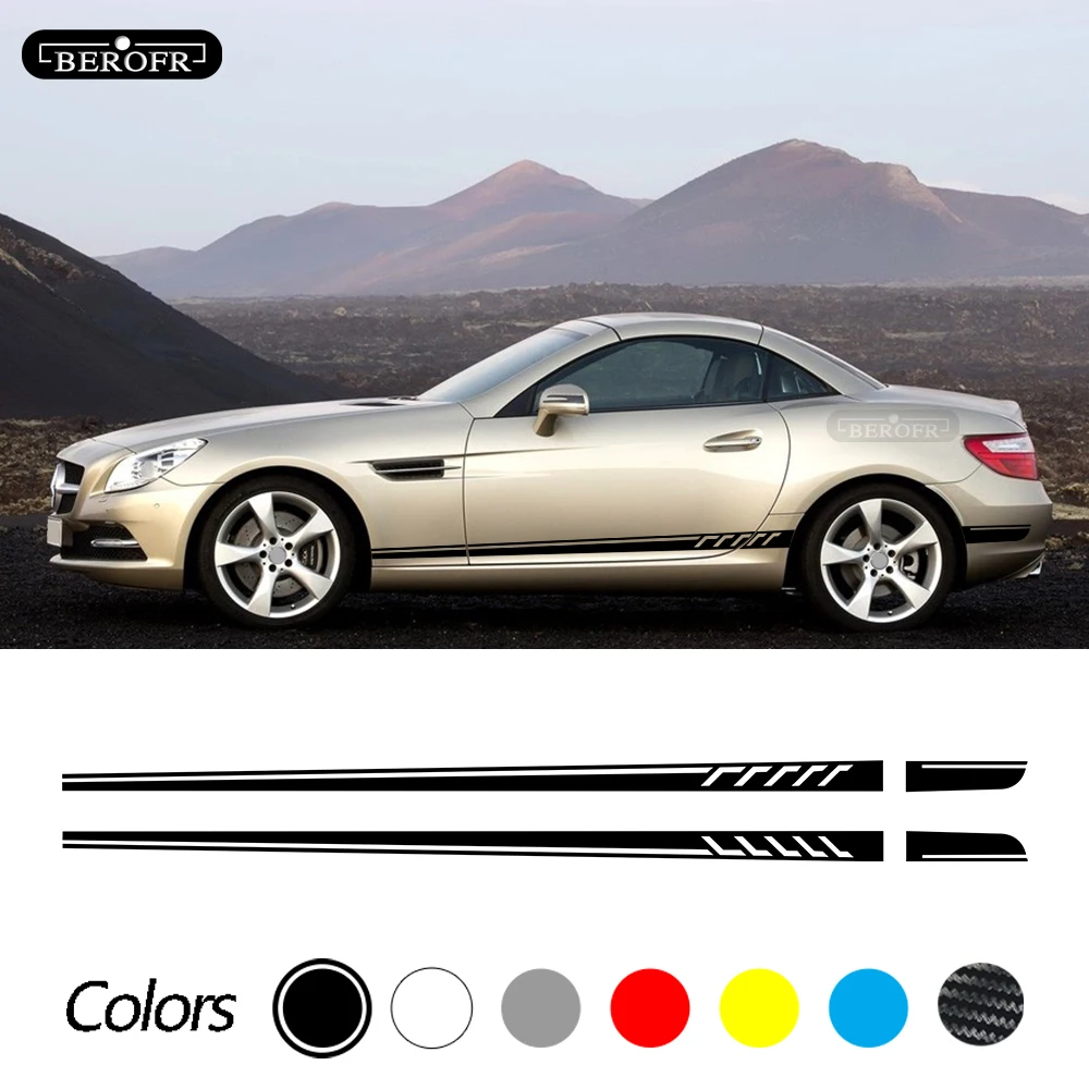 507 Style Door Side Skirt Stripes Body Decal Kit For Mercedes Benz Slk ...
