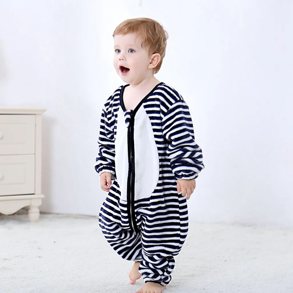 MUQGEW/теплые зимние пижамы; Детский комбинезон для маленьких мальчиков и девочек; плотная ...