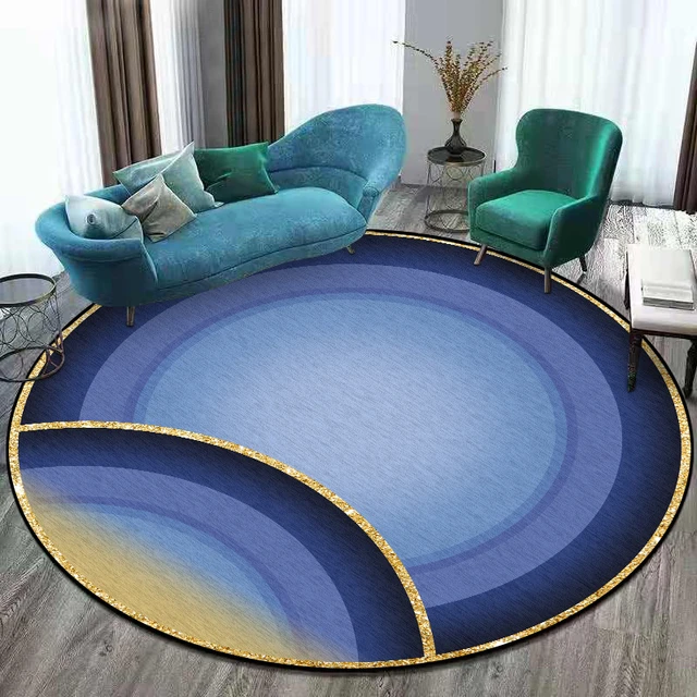 Blue Round Area Rugs